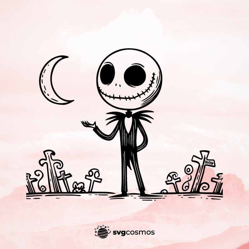 how to draw chibi jack skellington