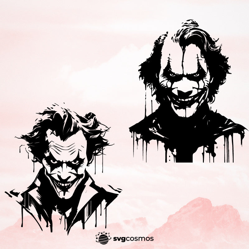 Batman Joker Clipart Black And White