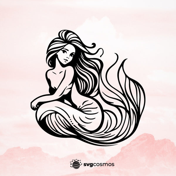 Mermaid v4 vector svg cricut – svgcosmos