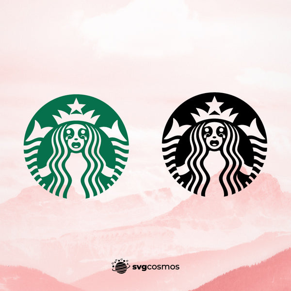 Starbucks logo crying svg vector cricut – svgcosmos